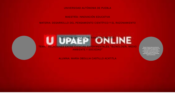 UNIVERSIDAD AUTÓNOMA DE PUEBLAMAESTRÍA: INNOVACIÓN EDUCATIVA MATERIA ...