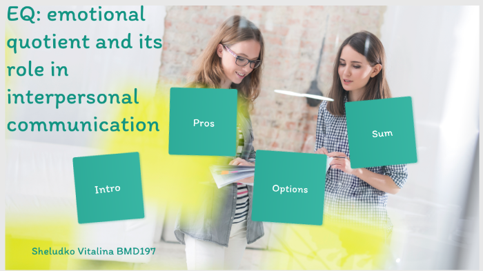 EQ: emotional quotient and its role in interpersonal communication by ...