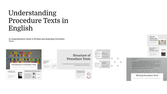 Understanding Procedure Texts in English by ine rosma on Prezi