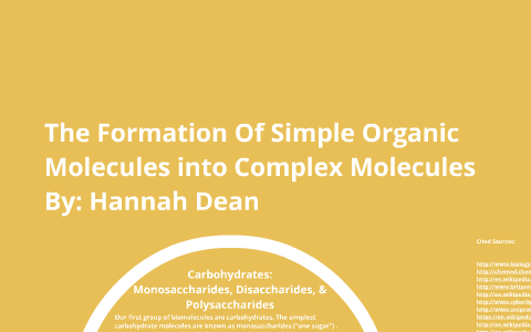 The Formation of Simple Organic Molecules into Complex Molecules by ...