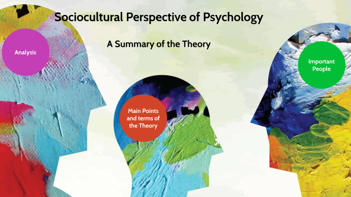 Sociocultural Perspective of Psychology - A Summary of the Theory by ... Sociocultural Perspective of Psychology - A Summary of the Theory by ...