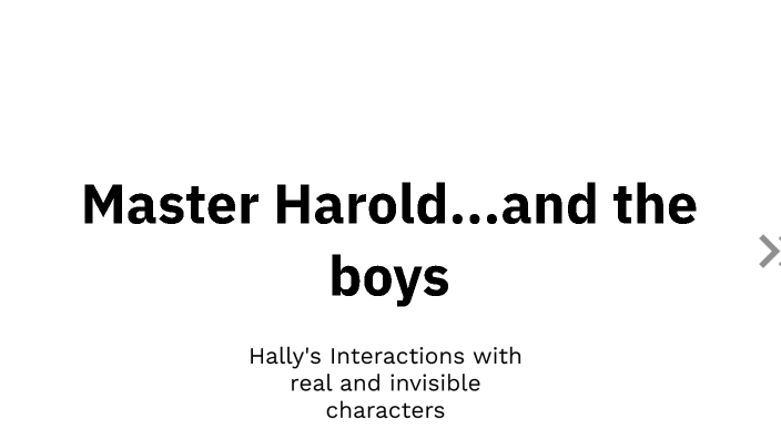 Master Harold...and the boys by Ben Salkin on Prezi