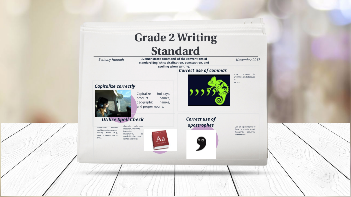 2nd grade writing standard by Bethany Hannah on Prezi