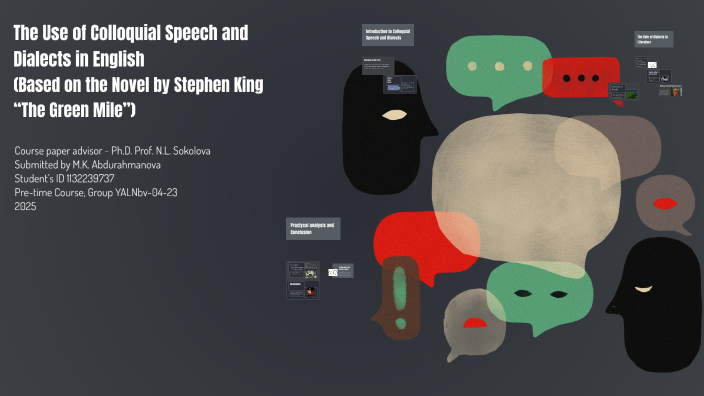 The Use of Colloquial Speech and Dialects in English by Магият ...