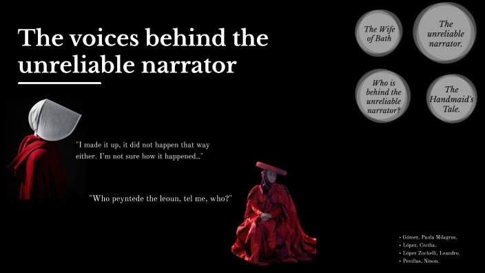 The voices behind the unreliable narrators. by Paula Gomez on Prezi