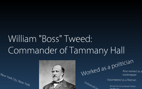 William "Boss" Tweed: Leader of Tammany Hall by Brandon Cobbins