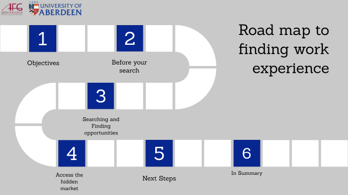 Roadmap to work experience by on Prezi