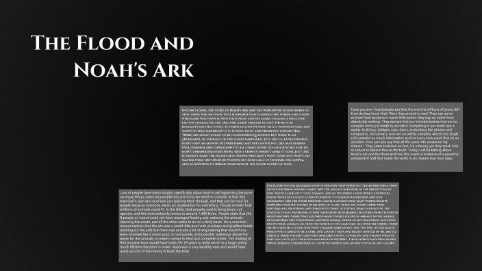 The Flood and Noah's Ark by clara jordan on Prezi