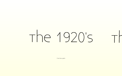 The 1930's by Terri Cheng on Prezi