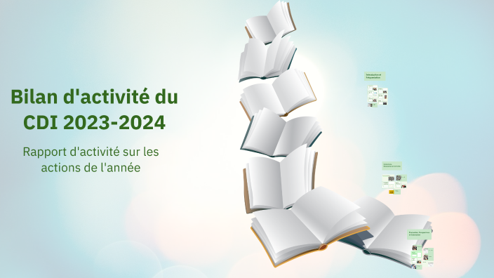 Bilan d'activité du CDI 2023-2024 by Mlynczak Aurore on Prezi