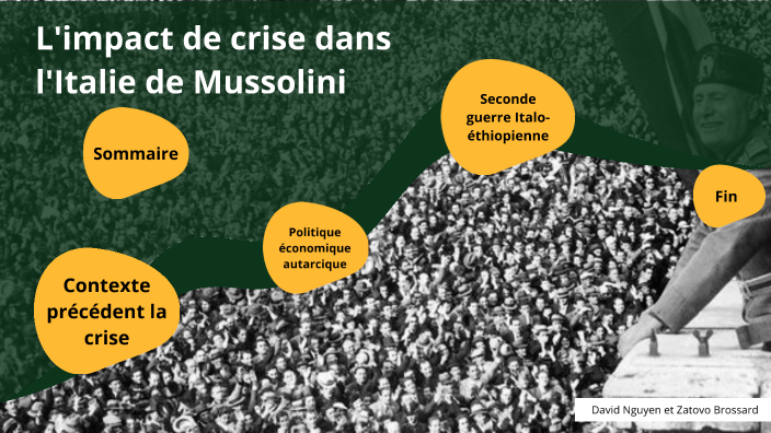 L'impact de la crise dans l'Italie de Mussolini by Zatovo Brossard on Prezi