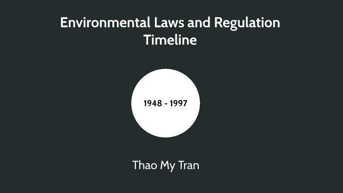 Environmental Laws and Regulation Timeline by Thao My Tran on Prezi