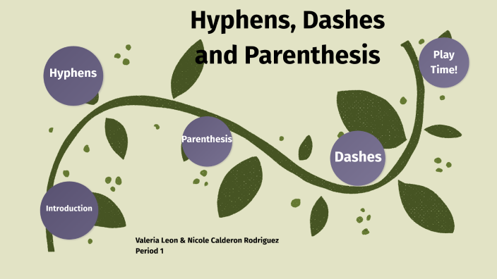 Dashes, Hyphens and parenthesis by Nicole Calderon_Rodriguez on Prezi