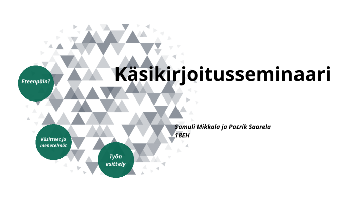 Käsikirjoitusseminaari by Samuli Mikkola on Prezi