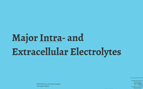 Major Intra- and Extracellular Electrolytes by marion dimayuga on Prezi
