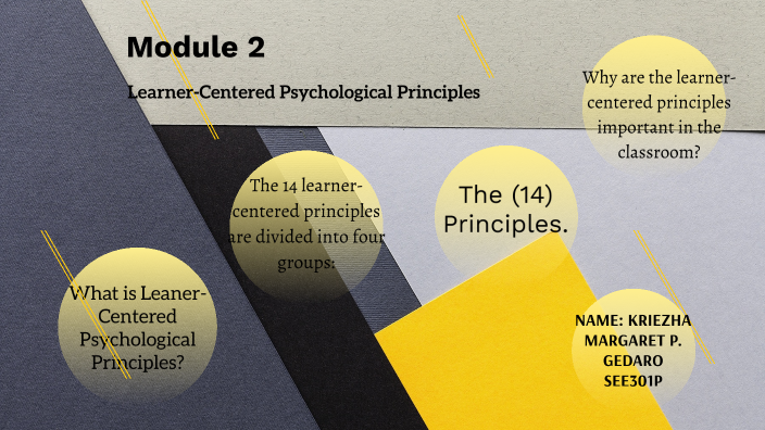 14 learning centered psychological principles by Kriezha Margaret ...