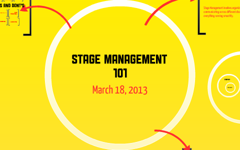 Stage Management 101 by Bernie Tan