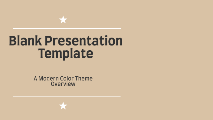 Blank Presentation Template by Jensen Williams on Prezi