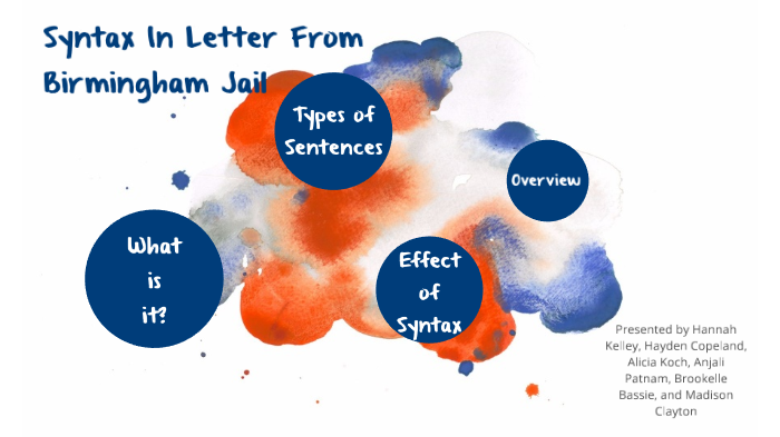 Syntax in Letter From a Birmingham Jail by Alicia Koch on Prezi