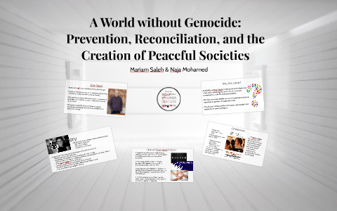 A World without Genocide: Prevention, Reconciliation, and th by naja ...