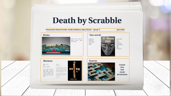 Death by Scrabble by Anežka Dědíková on Prezi