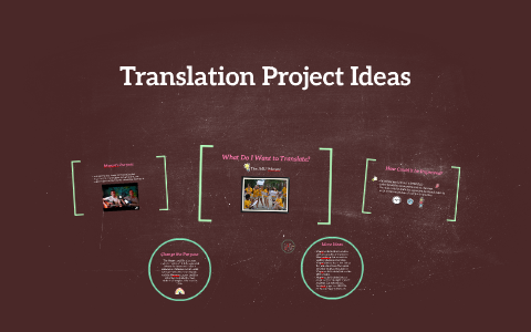 Translation Project Ideas by Elaina Moriarty on Prezi