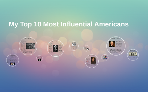 My Top 10 Most Influential Americans by Kalena Corpuz on Prezi