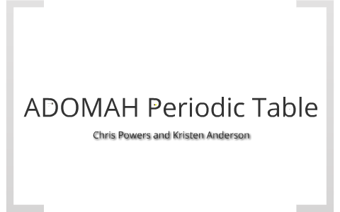 ADOMAH Periodic Table by Chris Powers on Prezi