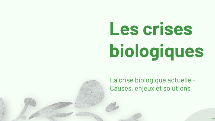 Les crises biologiques by Malo Cheanne on Prezi