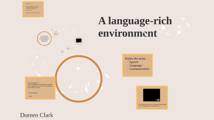 A language rich environment - with maths by doreen clark on Prezi