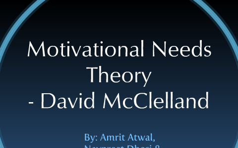 Motivational Needs Theory - David McClelland by Amrit Atwal on Prezi