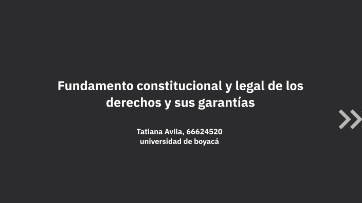 Fundamento constitucional y legal de los derechos y sus garantías by ...