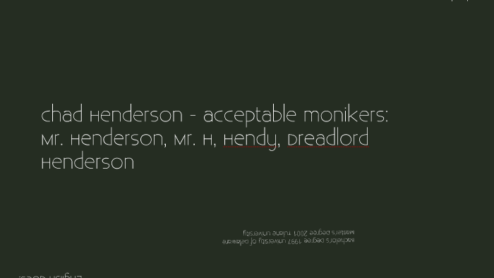 English With Henderson by Chad Henderson on Prezi