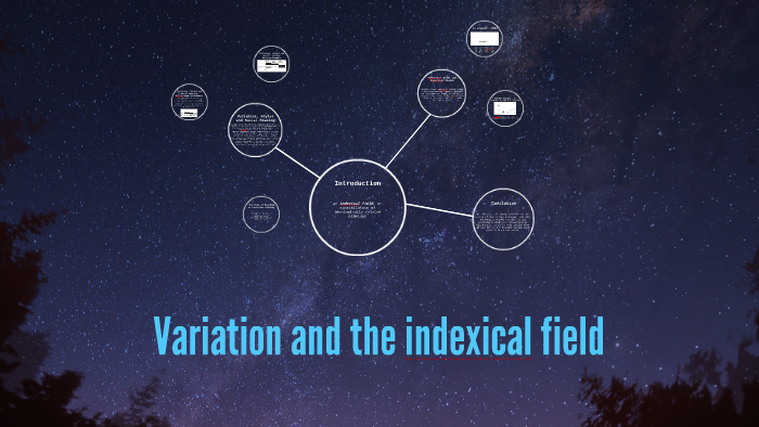 Variation and the indexical field by Rachel Floyd