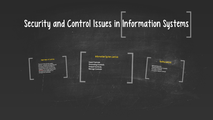 Security and Control Issues in Information Systems by Ely John Delfin ...