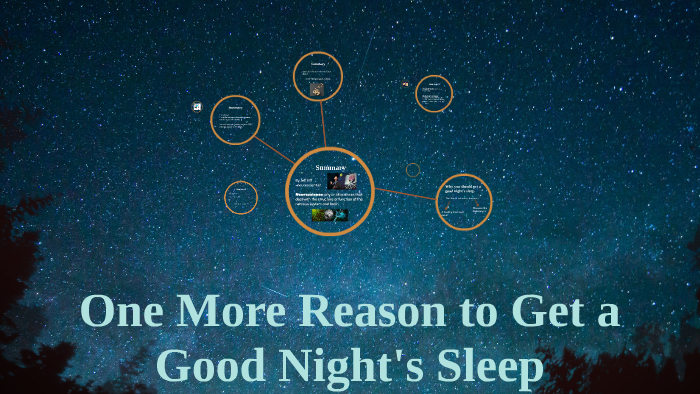 One More Reason to Get a Good Night's Sleep by Jacqueline Tsui