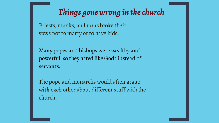 What factors that led to the weakening of the catholic church and the ...