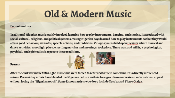 Pre-Colonial Nigerian Music by Luljeta Cosovic on Prezi