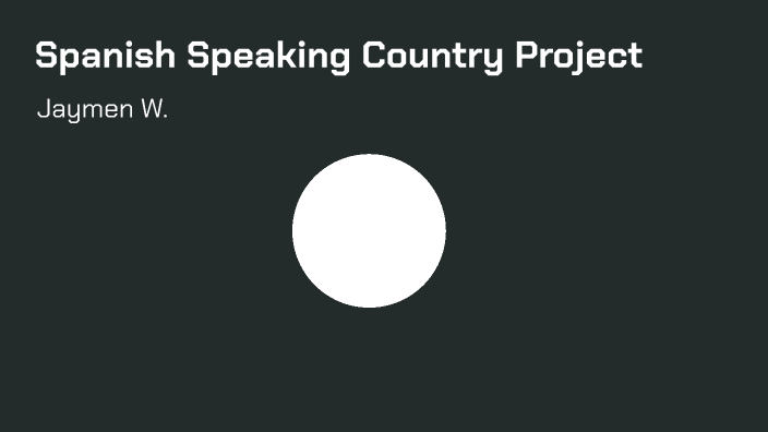 Spanish Speaking Country Project by Jaymen Williamson on Prezi