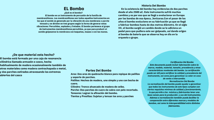 EL Bombo ¿Qué es el bombo? El bombo es un instrumento de percusión de ...