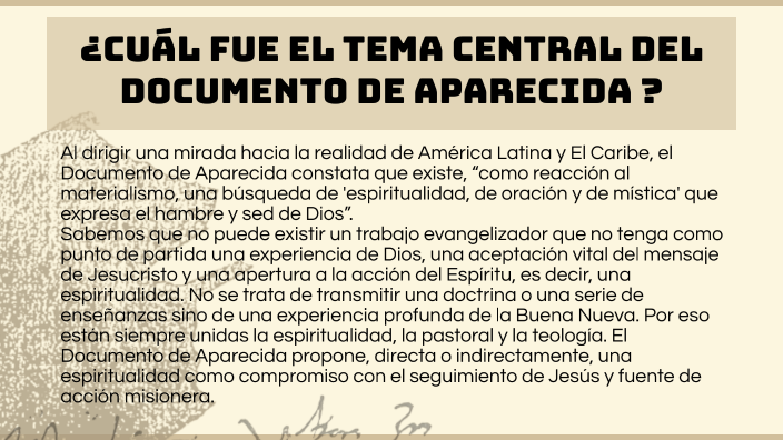 DOCUMENTO DE APARECIDA by Maylin Castillo durand on Prezi