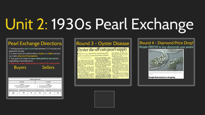 Unit 2: Pearl Exchange Simulation by Joseph Giorlando on Prezi