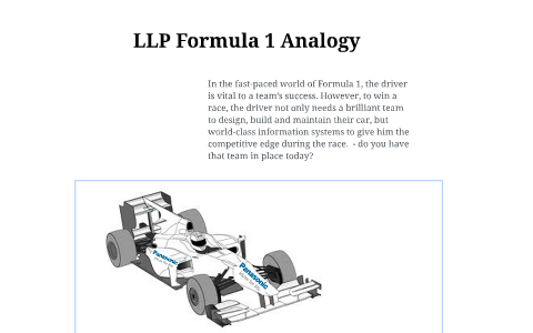 LLP Formula 1 Analogy by Laura Heidrich on Prezi