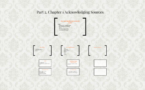 Part 2, Chapter 1 Acknowledging Sources by Elizabeth VA on Prezi