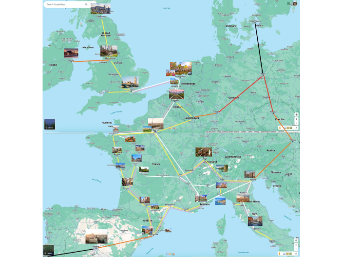 Europe Trip Locations by Ethan Bruce on Prezi