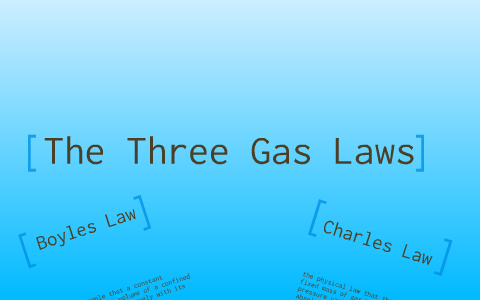 Three Gas Laws by katie eastridge