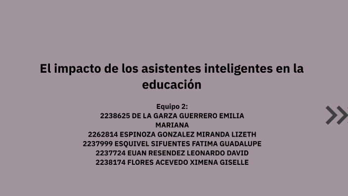 Impacto de los asistentes inteligentes en la educación by David Euan on ...