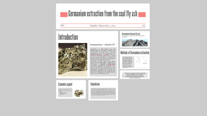 germanium extraction from the coal fly ash by Arman Kenesbek on Prezi