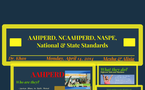 AAHPERD, NCAAHPERD, NASPE, National & State Standards by Mesha Harris ...