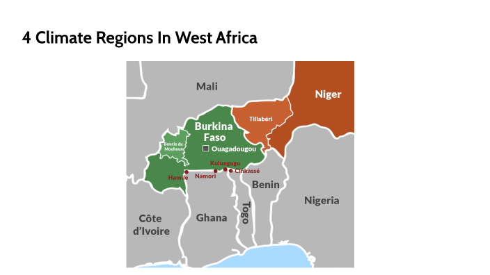 West Africa Climate Regions by Rosemary Garzon